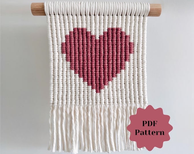Heart Macrame Wall Hanging Tutorial - Etsy