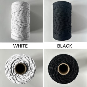 3.5mm Single Twist Macrame Cord 3mm-4mm String 5-100 Meter Yarns Fibre ...