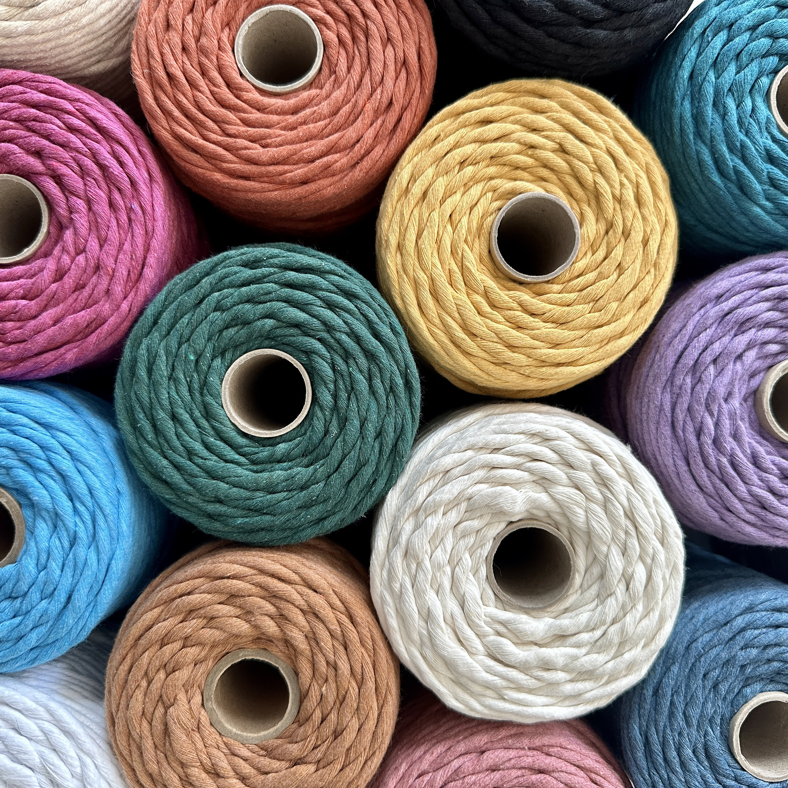 5mm Single Twist - 16 Colours - Macrame, Crochet, Weaving - 5, 10 & 20 ...