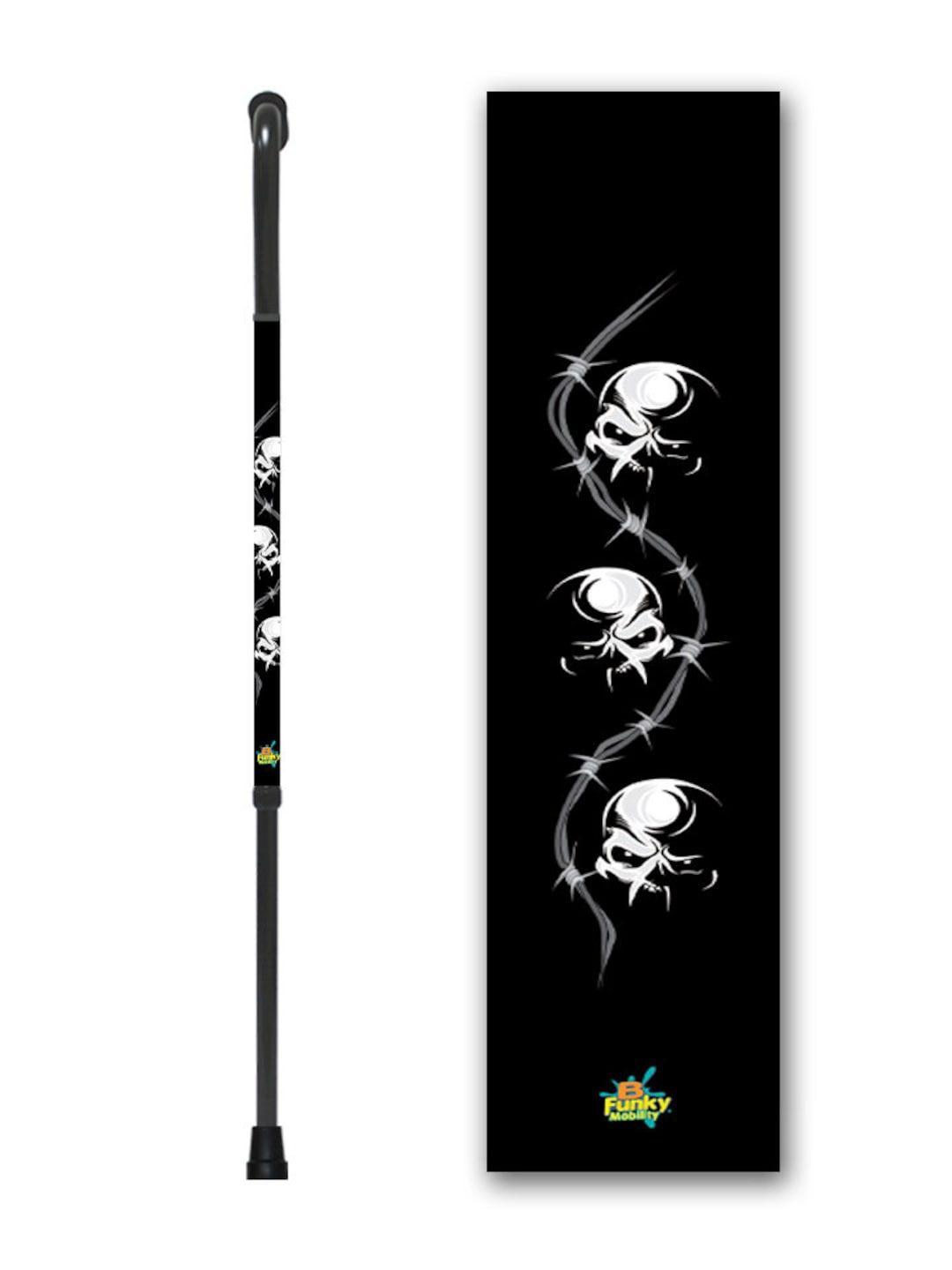 Skulls and Barbed Wire Walking Cane - Etsy