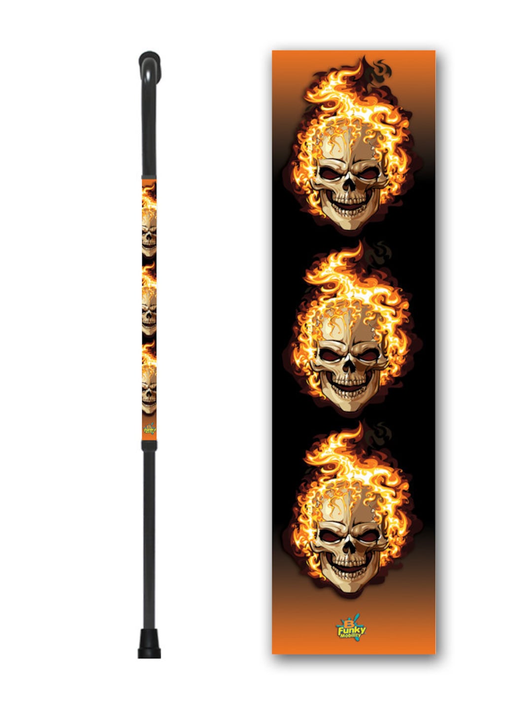 Metallic Skulls Walking Cane - Etsy