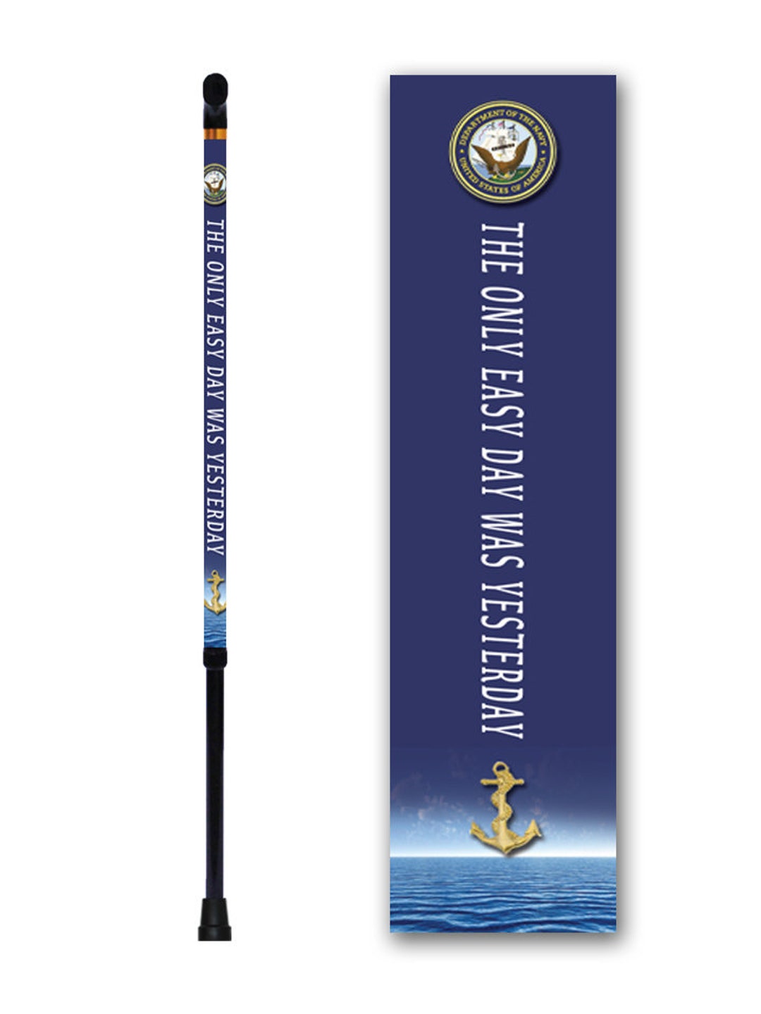Navy Motto Walking Cane - Etsy