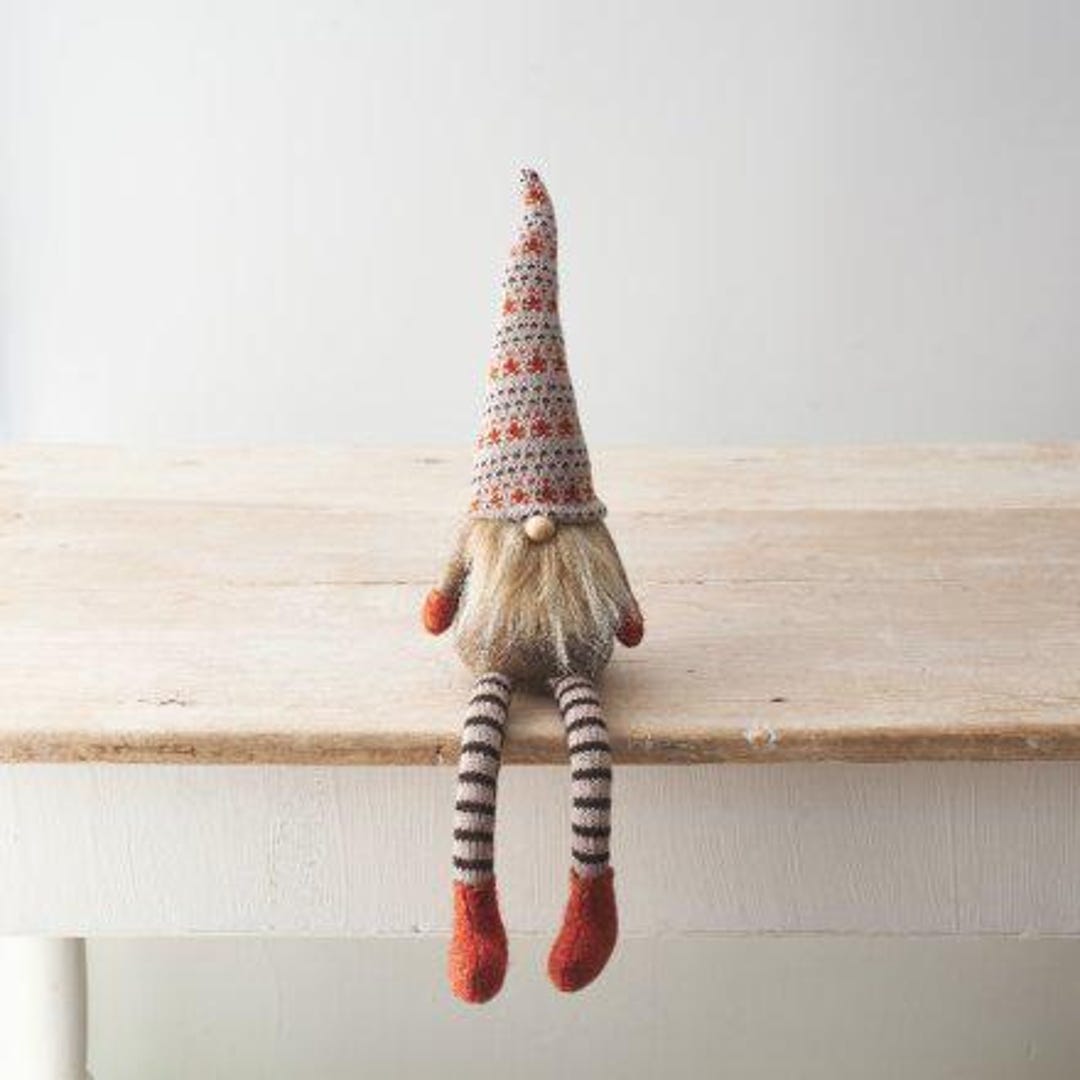 Adorable Sitting Gonk Decoration in Burnt Orange and Beige Colours With ...