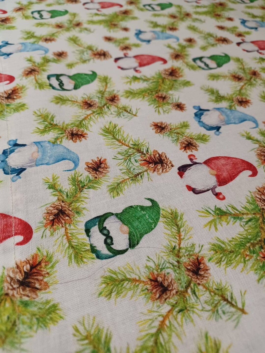Handmade Fabric Christmas Tableware / Runners in Various Designs, Robins, Gonks, Santa ...