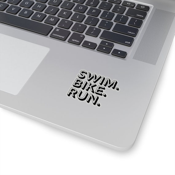 Triathlon Sticker Swim Bike Run by the Edmari Company - Etsy