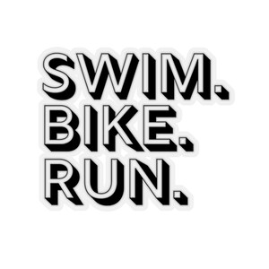 Triathlon Sticker, Swim, Bike, Run, by the Edmari Company, background ...