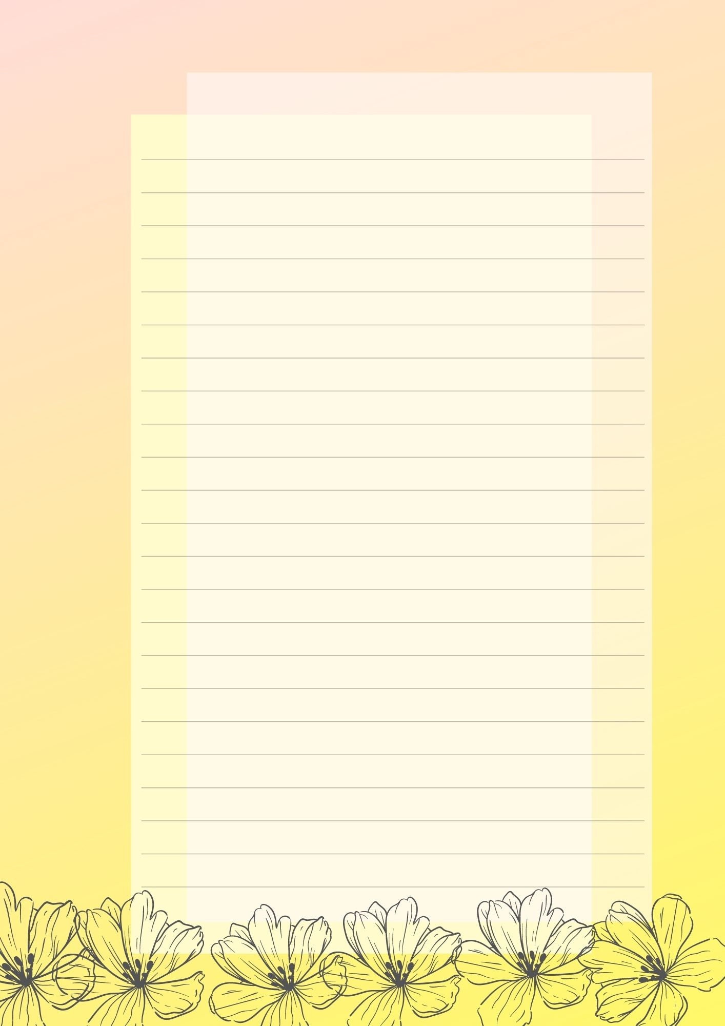 PRINTABLE Dual Tone Stationery Set,lined/unlined Writing Set, Journal ...