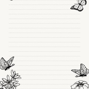 CUTE Butterfly Floral PRINTABLE Bundle Stationery,writing Paper,a4 ...