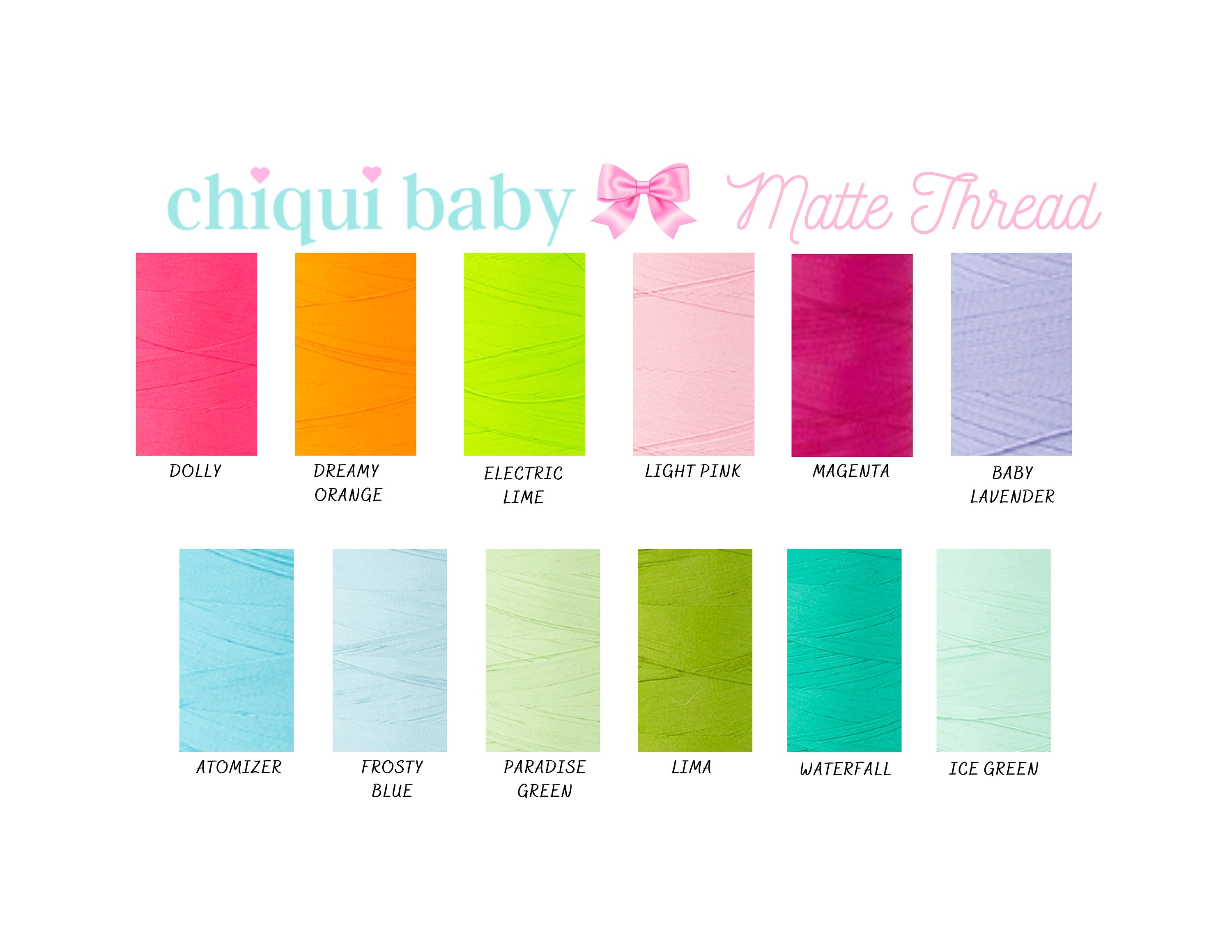 Chiqui Baby Thread Color Chart (DO NOT PURCHASE) - Etsy
