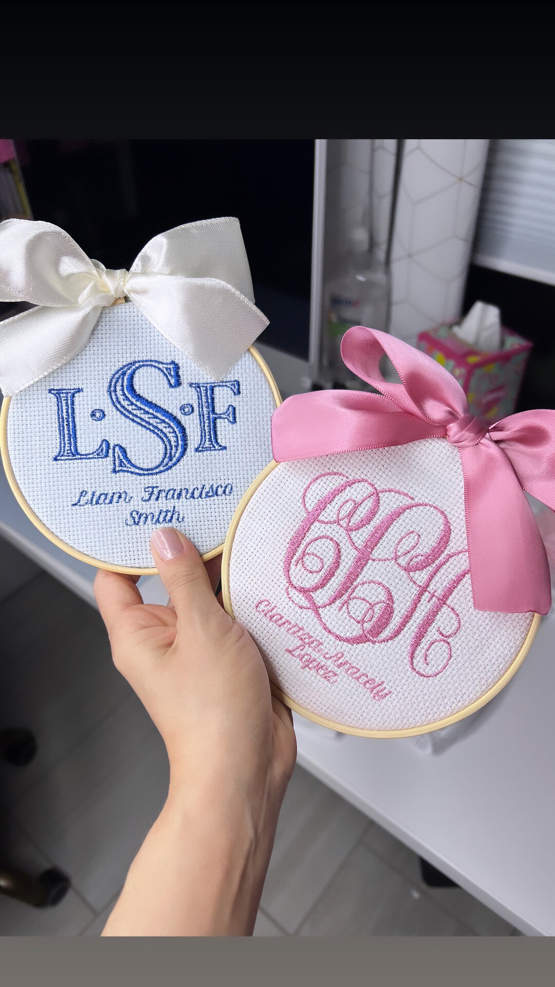 Baby Birth Keepsake, Nursery Baby Design, Embroidery Hoop Baby Name ...