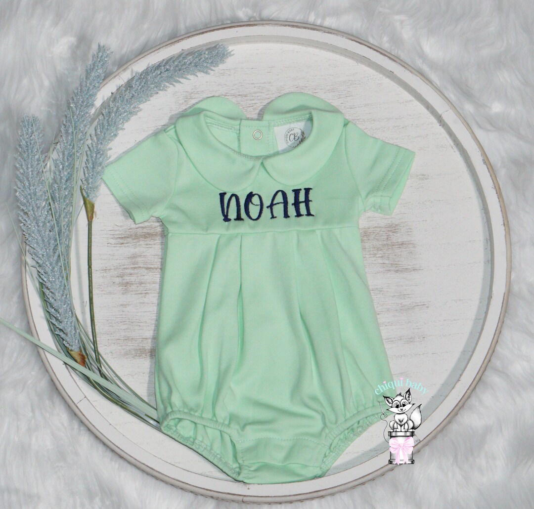 Personalized Baby Romper, Coming Home Outfit, Baby Boy Embroidered ...