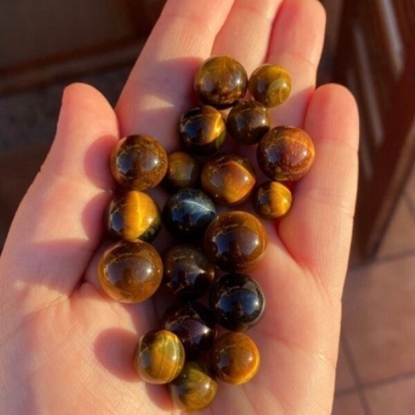 Tiger Eye Marbles - Etsy
