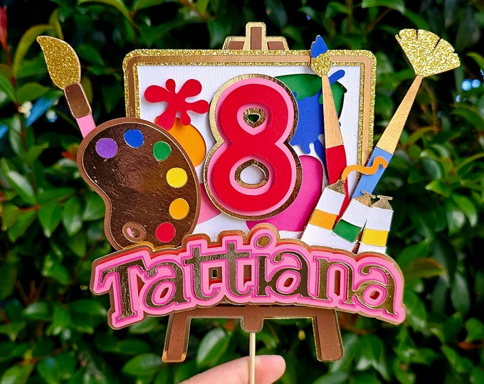 Painting Cake Topper - Etsy