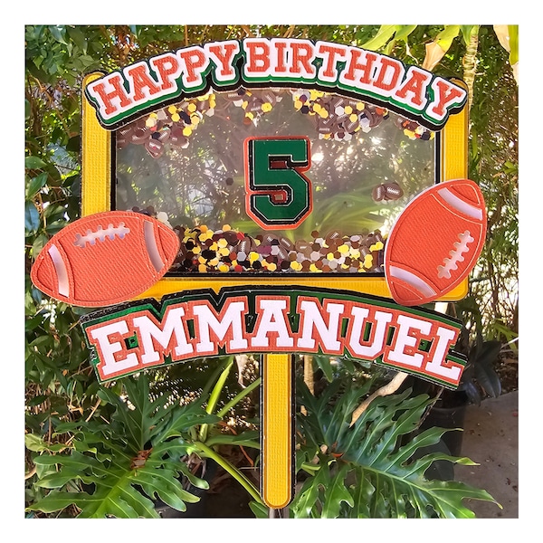 Football Field Goal Cake Topper - Etsy