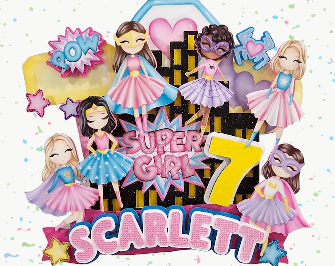 Superhero Cake Topper PRINTABLE - Etsy