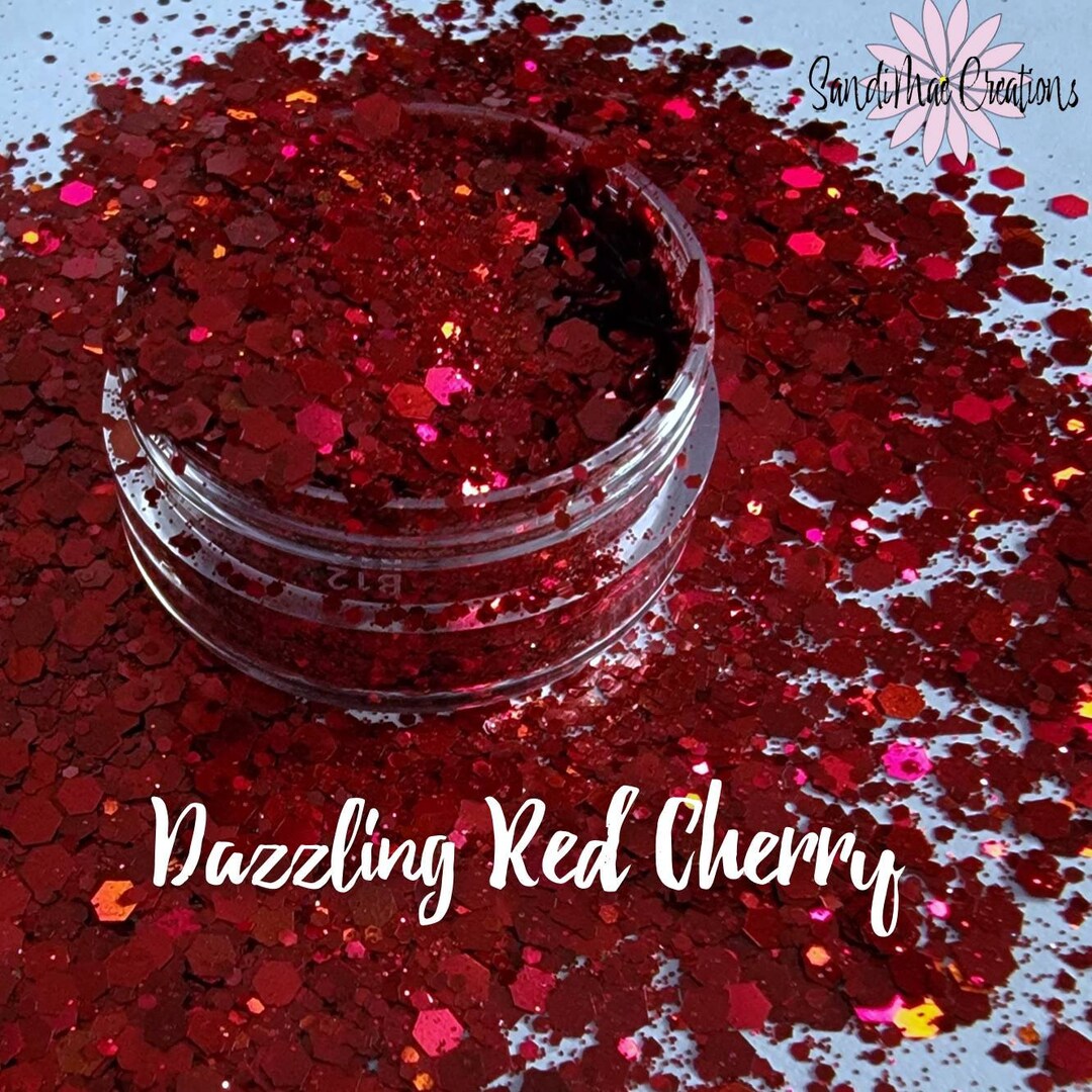 Cherry Red Metallic Chunky Mix Glitter - Etsy