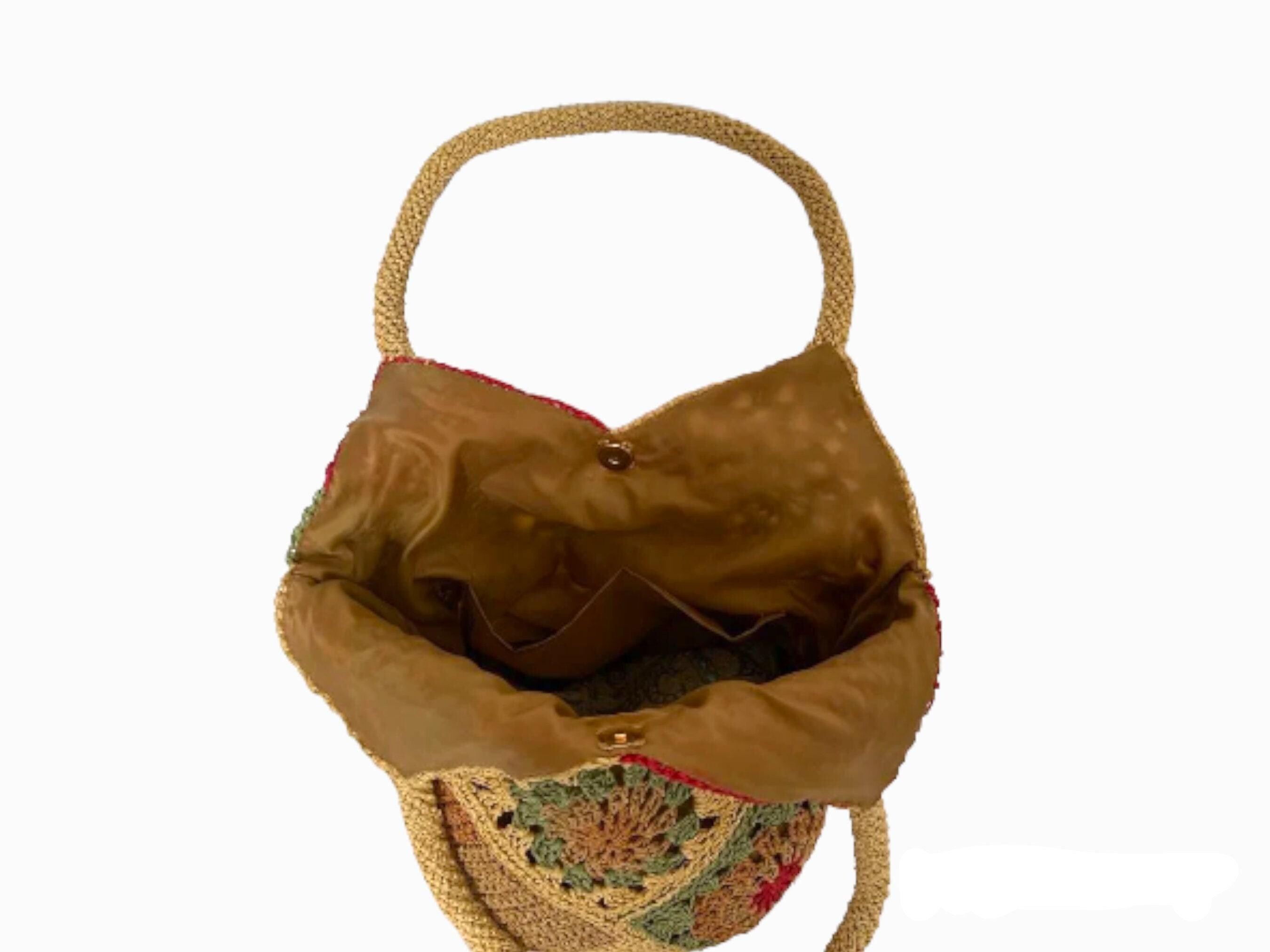 Handcrafted Boho Crochet Shopper Bag – Large Floral Tote, Handmade ...