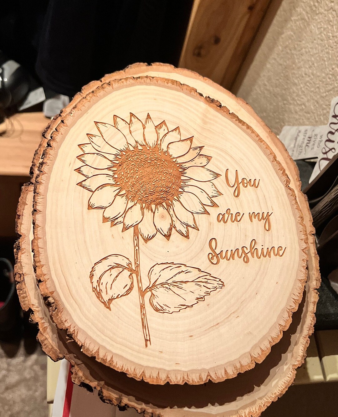 Sunflower You Are My Sunshine With Sunflower Laser Engraved - Etsy