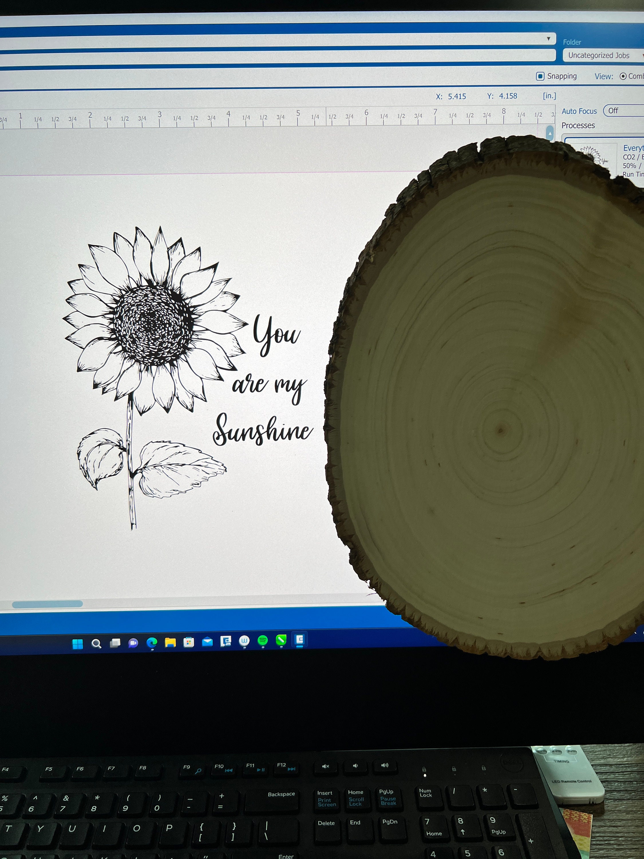 Sunflower You Are My Sunshine With Sunflower Laser Engraved - Etsy