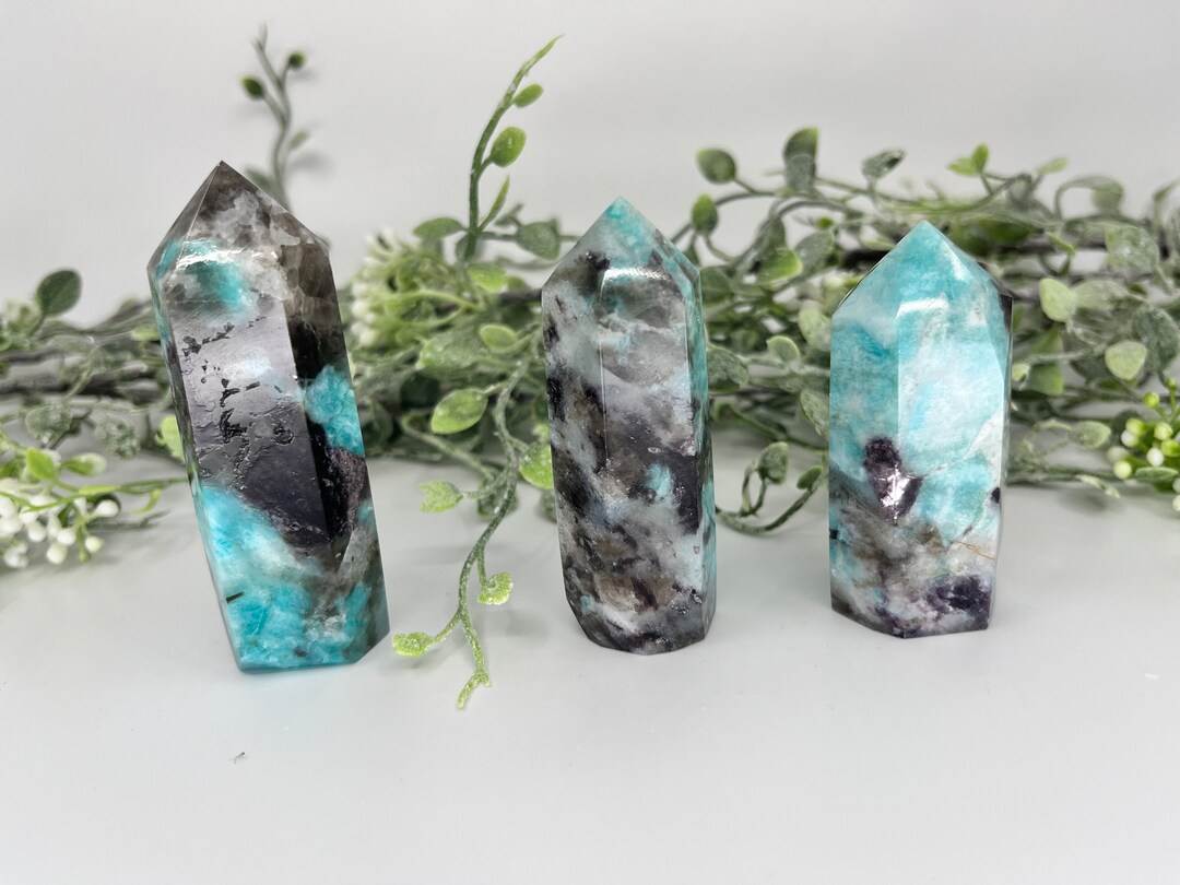 Smoky Amazonite Towers - Etsy UK