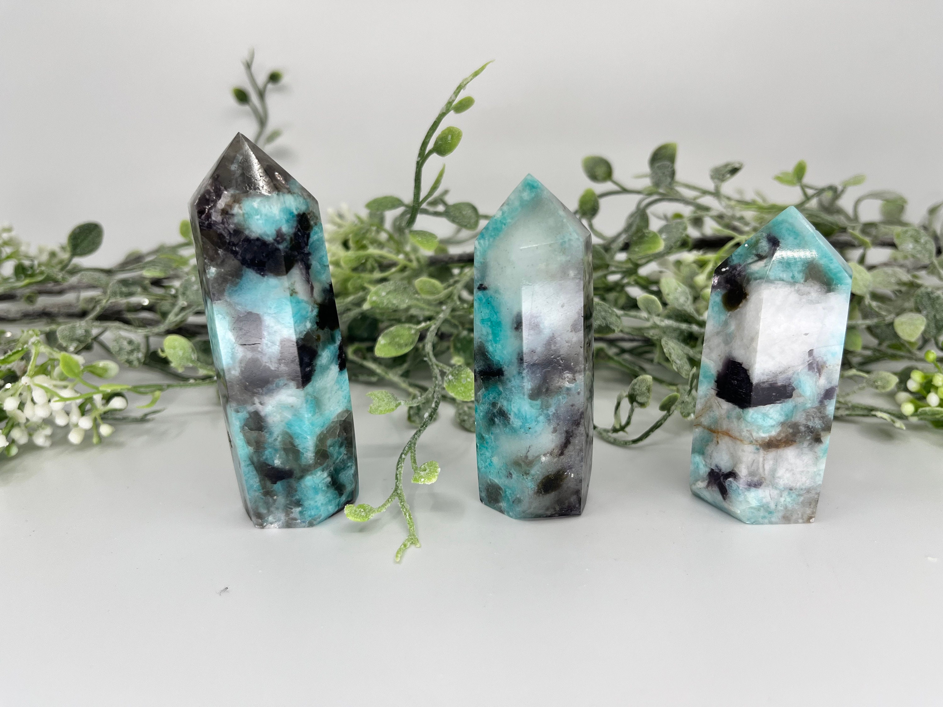 Smoky Amazonite Towers - Etsy UK