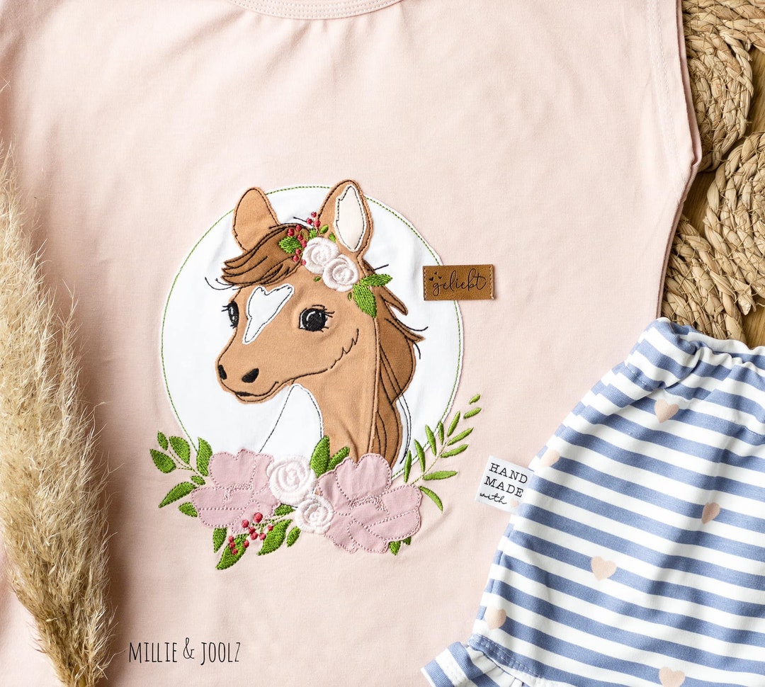 Stickdatei Spring Flower Pferd 16x26 - Etsy