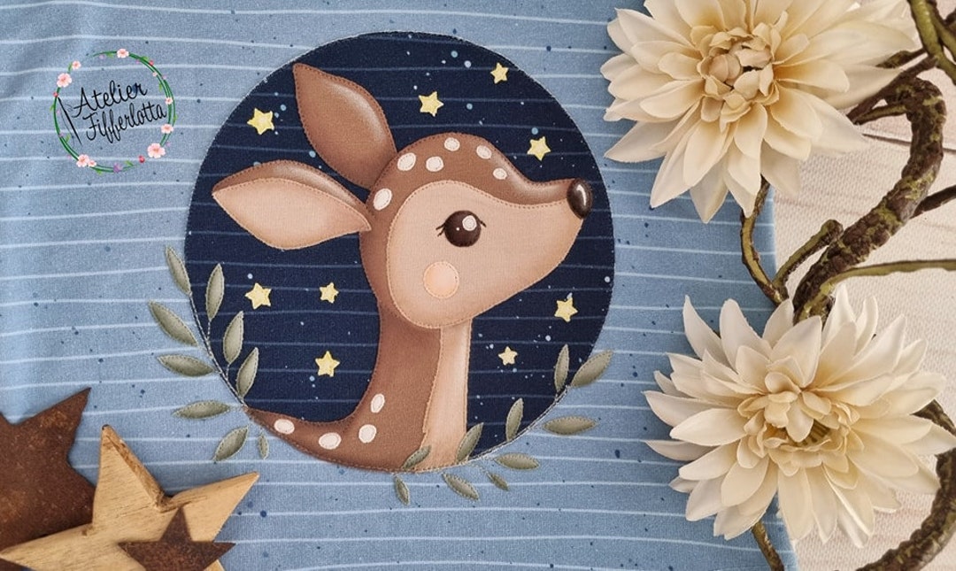 Applikationsdatei Rehkitz Rosalie Button - Etsy