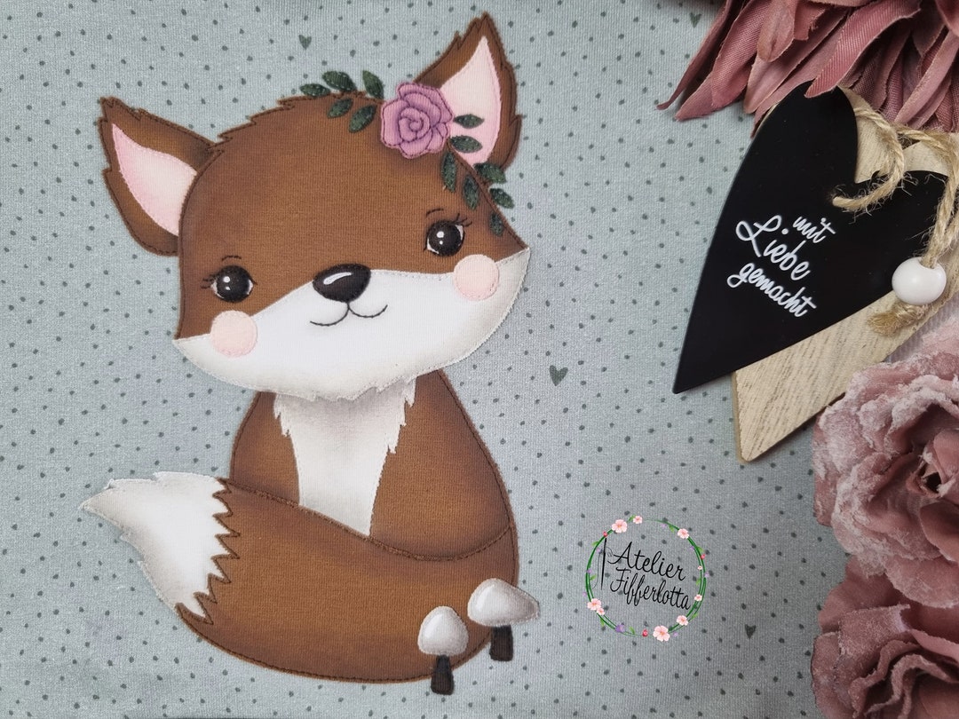 Applikationsvorlage Fuchsliebe Fuchs Frontal - Etsy