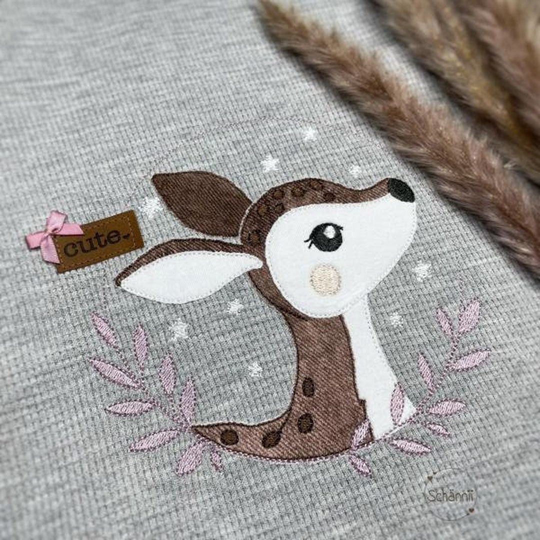 Stickdatei Rehkitz Rosalie Button Kombipaket - Etsy