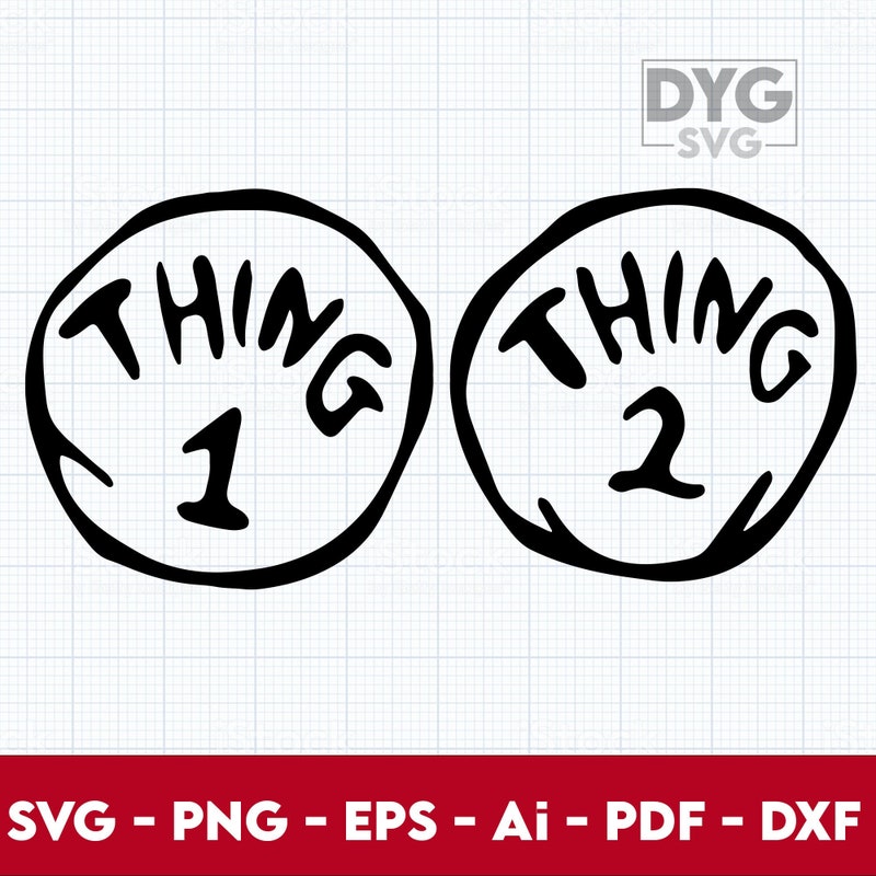 Thing 1 Thing 2 Logo - Etsy