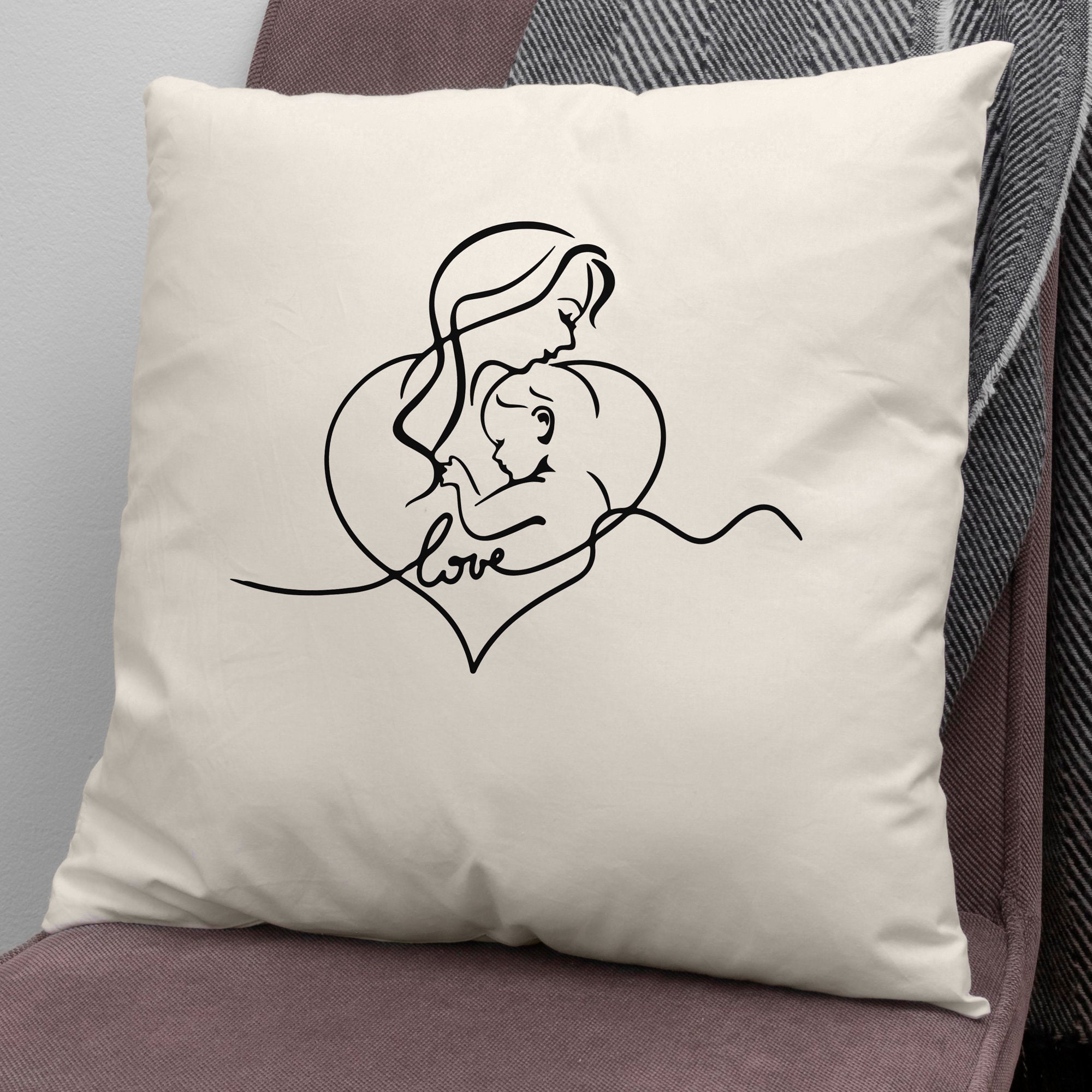 Mother and Baby SVG, Mother's Day SVG, Line Art, Mommy Svg, Mother With ...