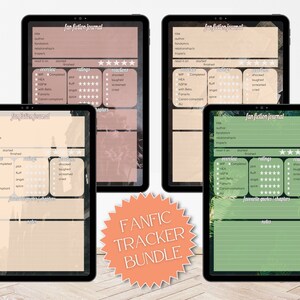 Fanfiction Tracker Sheet Set Printable Bundle Reading Journal Log A4 ...