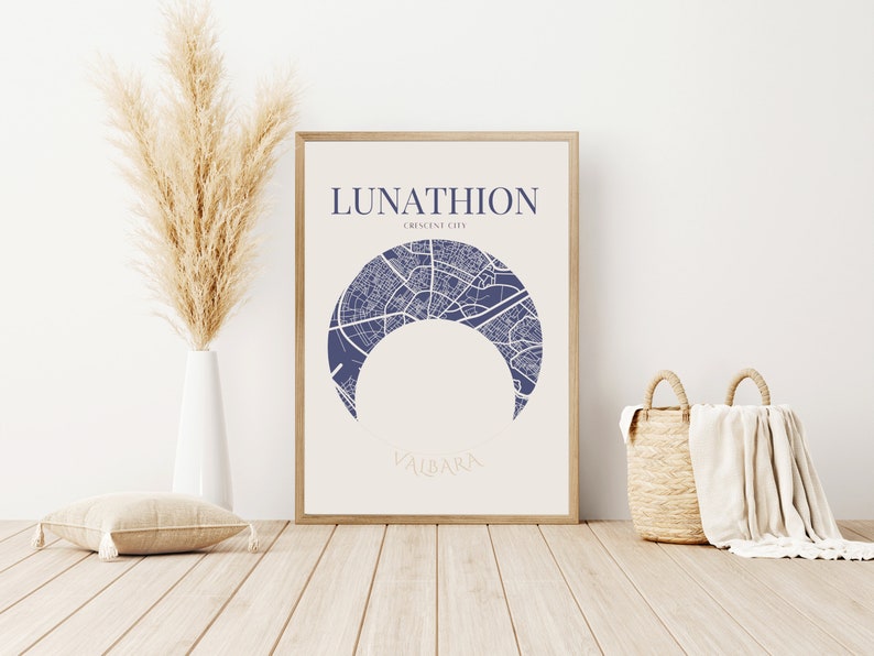 Lunathion Crescent City Map Print CC2 SJM Officially Licensed - Etsy