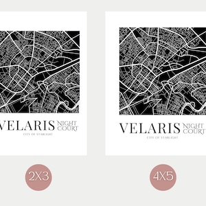 SJM Multiverse Map Prints, Maasverse Velaris Orynth Lunathion Crossover ...