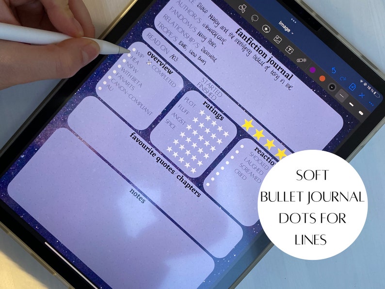 Fanfiction Journal Digital Tracker Sheet Printable Reading - Etsy