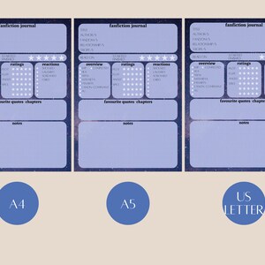 Fanfiction Journal Digital Tracker Sheet, Printable | Reading Diary Log ...