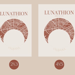 SJM Multiverse Map Prints, Maasverse Velaris Orynth Lunathion Crossover ...