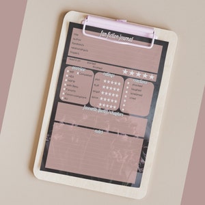 Fanfiction Tracker Sheet Set Printable Bundle Reading Journal Log A4 ...