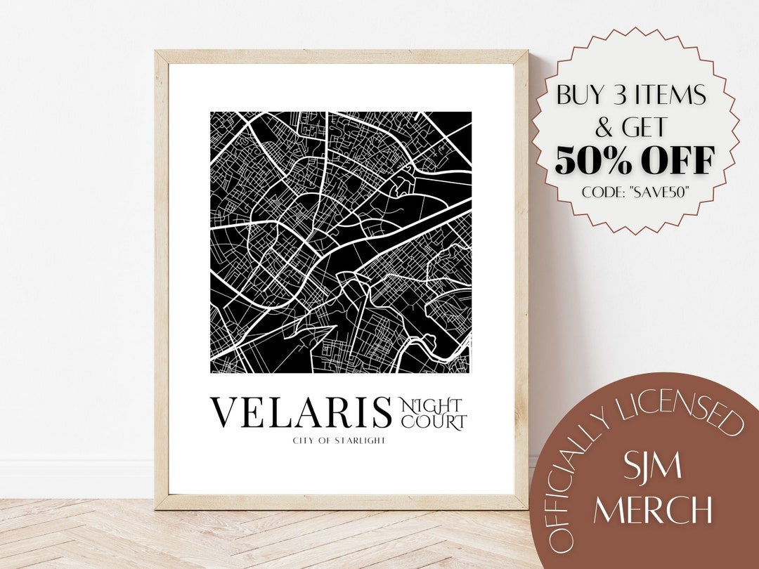 ACOTAR Velaris Map Print Night Court Art City of Starlight - Etsy
