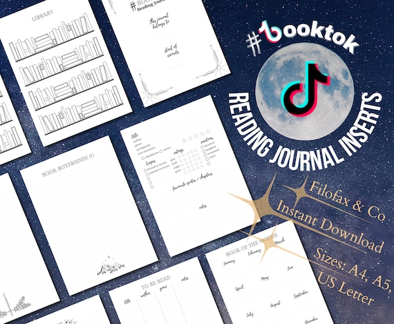 Booktok Journal: Printable Reading Tracker for Book Lover - Etsy