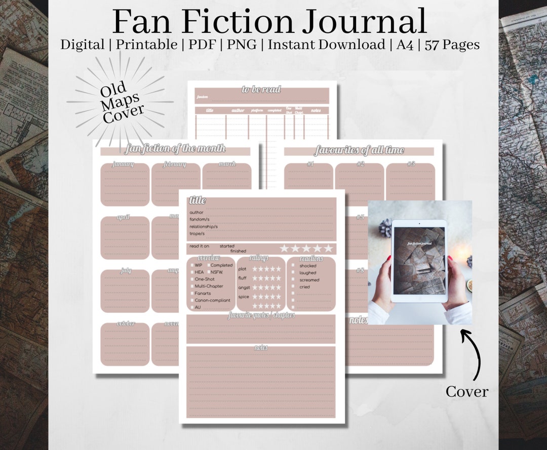 Digital Fan Fiction Reading Journal | Printable | Reading Log ...