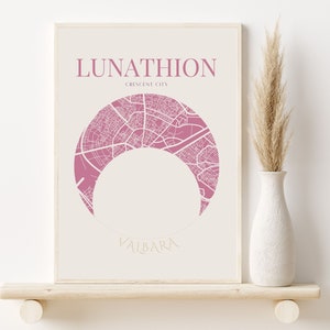 SJM Multiverse Map Prints, Maasverse Velaris Orynth Lunathion Crossover ...