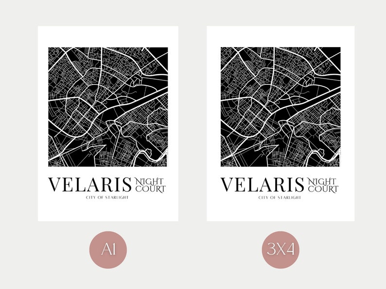 SJM Multiverse Map Prints Maasverse Velaris Orynth Lunathion - Etsy