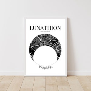 SJM Multiverse Map Prints, Maasverse Velaris Orynth Lunathion Crossover ...