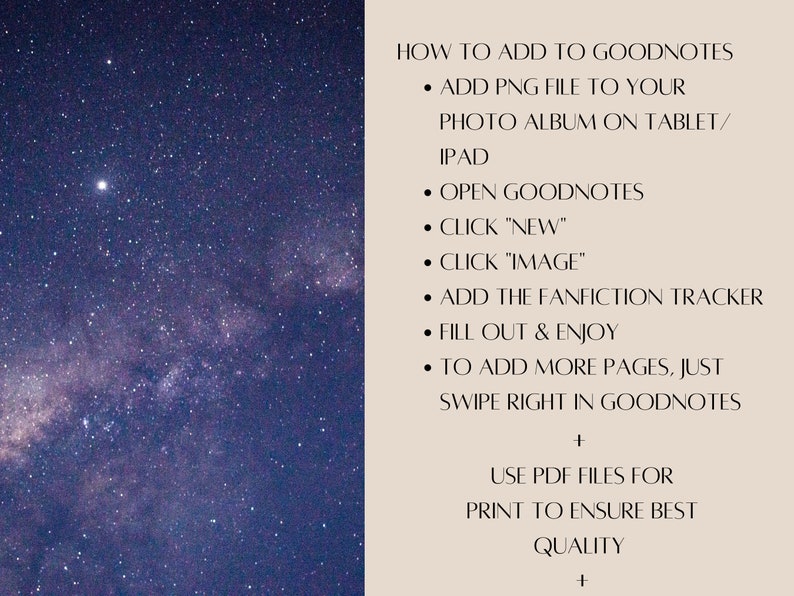 Fanfiction Journal Digital Tracker Sheet Printable Reading - Etsy