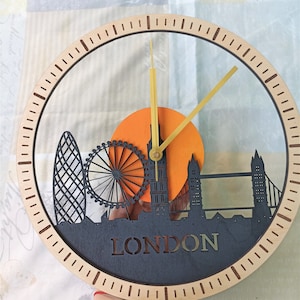 London City Wall Clock for Decoration Wall Clock London Eye Tower ...