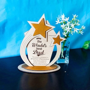 Father's Day Award Best Dad Winning Prize Great Personalised Gift for ...