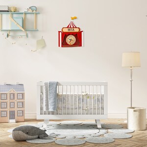 Unique Wall Clock Perfect Kids Room Decor Children's Circus Theme ...