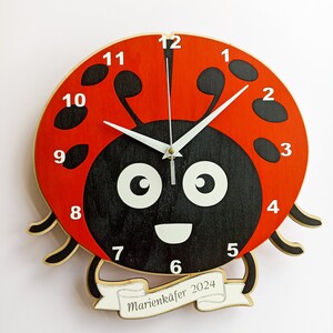 Adorable Wooden Ladybug Wall Clock - Fun and Functional Nursery Decor ...