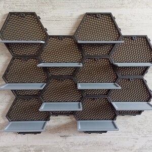 Little Cars 1:64 3D Printed Shelf Display for Cars, Honeycomb Shaped ...
